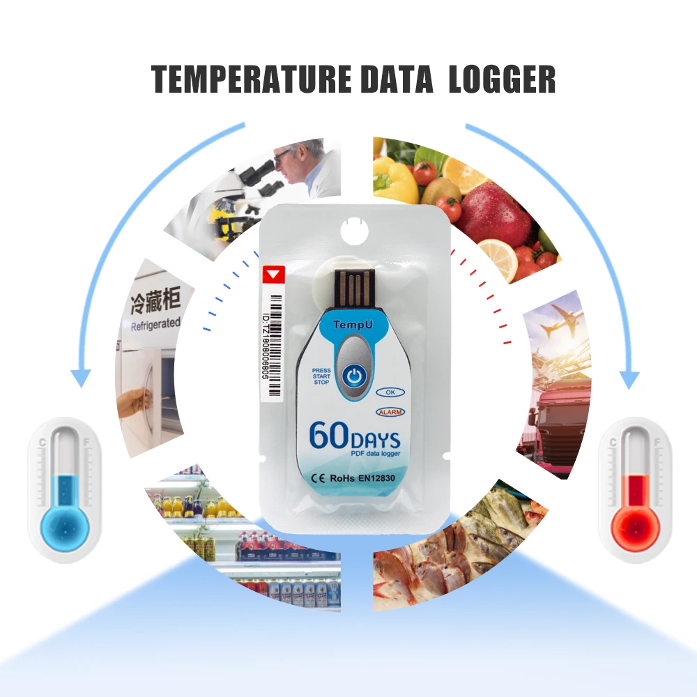 Alibaba.com: USB Disposable Temperature Data Logger, One-Time Use, 60 ...
