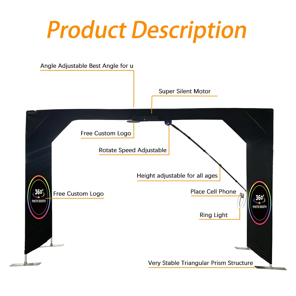 Automatic Spinner Sky 360 Photo Booth Selfie Video Overhead 360 Photo ...