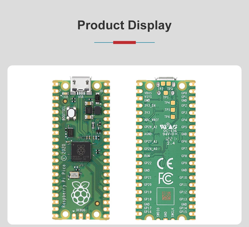 26 Gpio Pins Raspberry Pi Pico Rp2040 Micro Controller Board Raspberry ...
