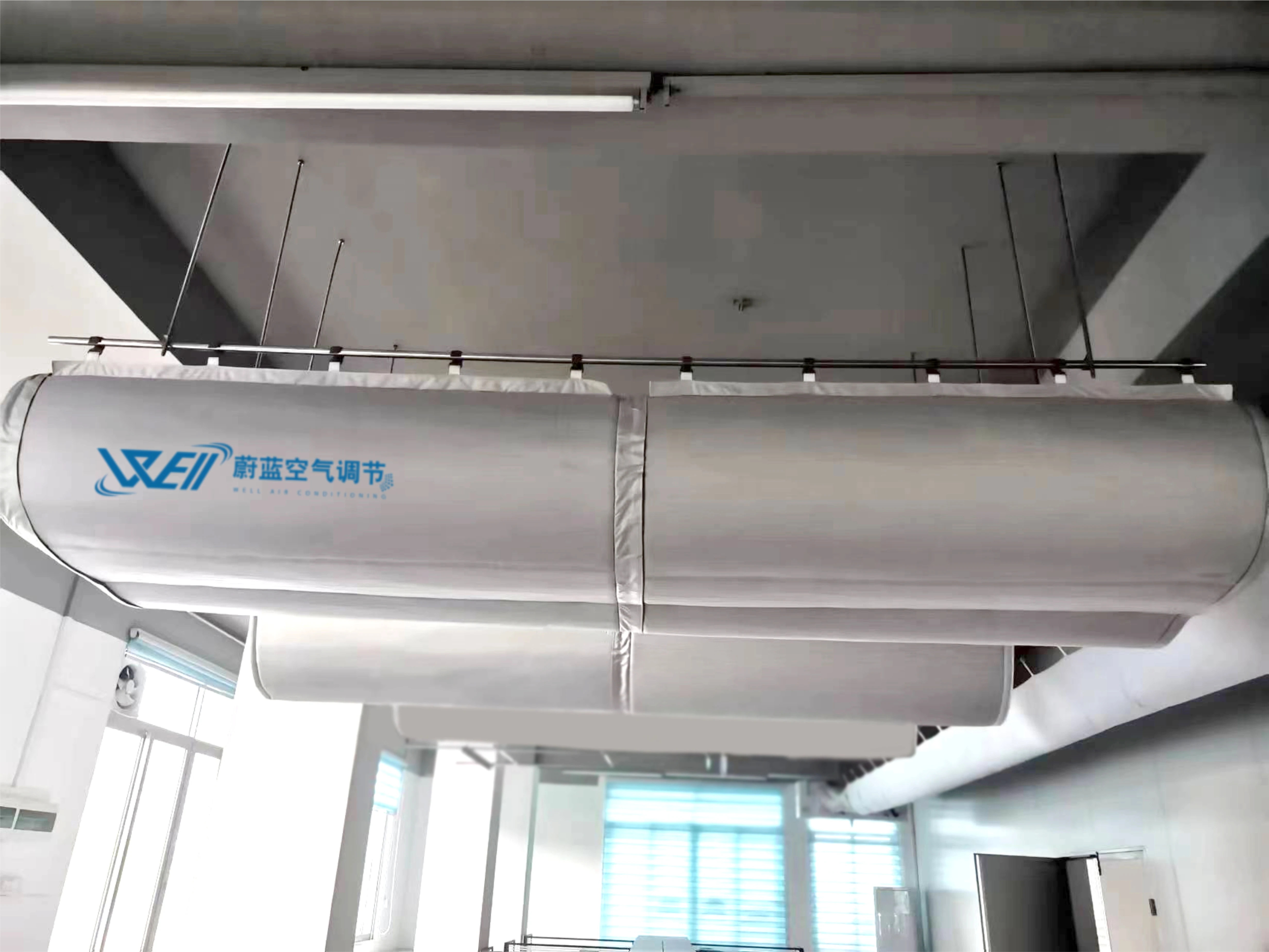 Textile Ducting Flame Resistance Ventilated Duct Custom Flexible Fabric ...
