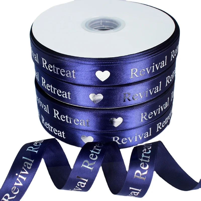 Wholesale 3D Luxury Gold Silver Foil Colors Grosgrain Satin Ribbon for ...