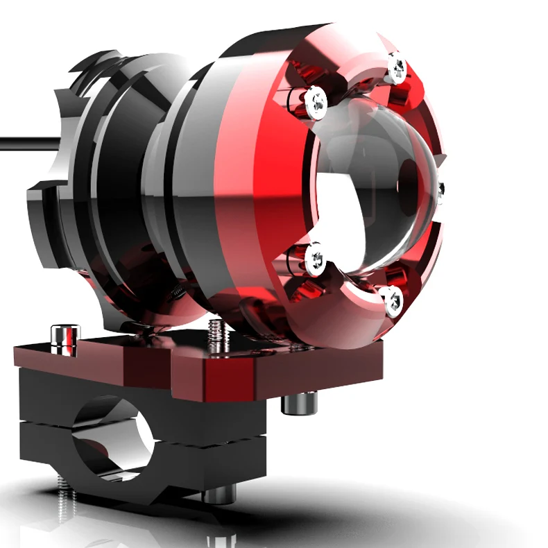 10W Electric Motorcycle Spotlight LED Retrofit Auxiliary Light External ...