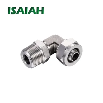 Pneumatic Quick-twist Connector L-type Male-thread Elbow 304 Stainless ...