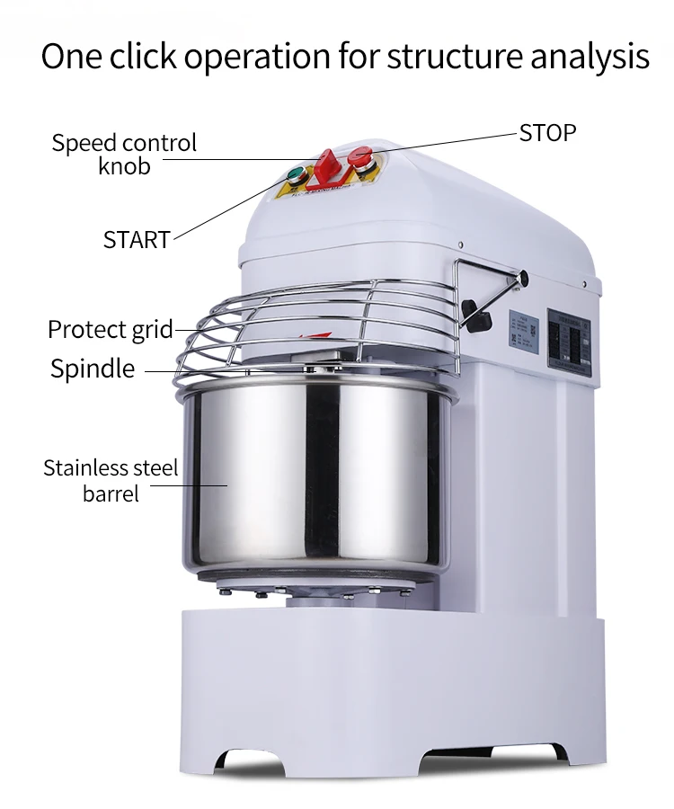 Stainless Steel Spiral Dough Mixer Industrial Dough Mixer 20 Liter ...