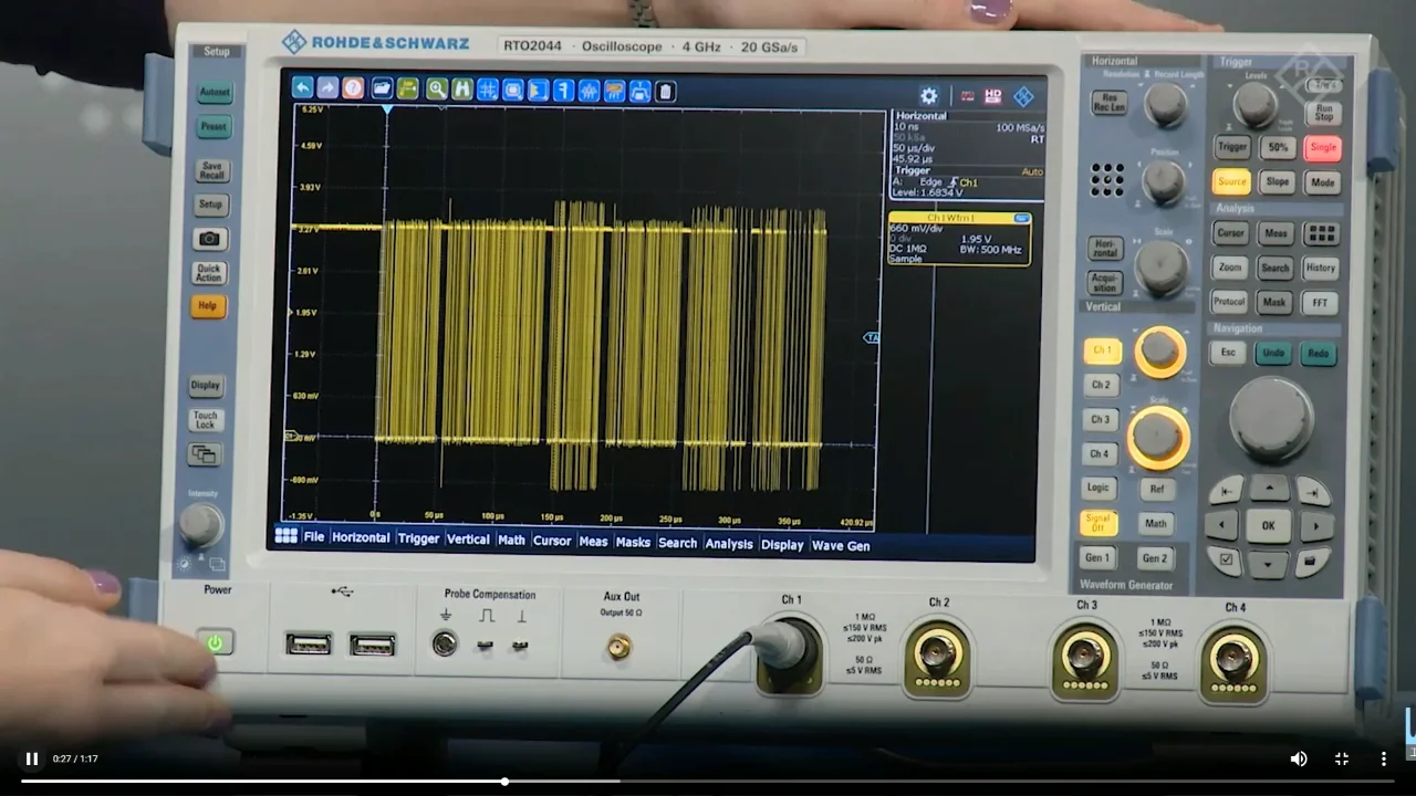 R&s Rto2000 20 Gsample/s 2 Gpts 600 Mhz -6 Ghz 16 Digital Channels Oscilloscope Rto2002 Rohde ...