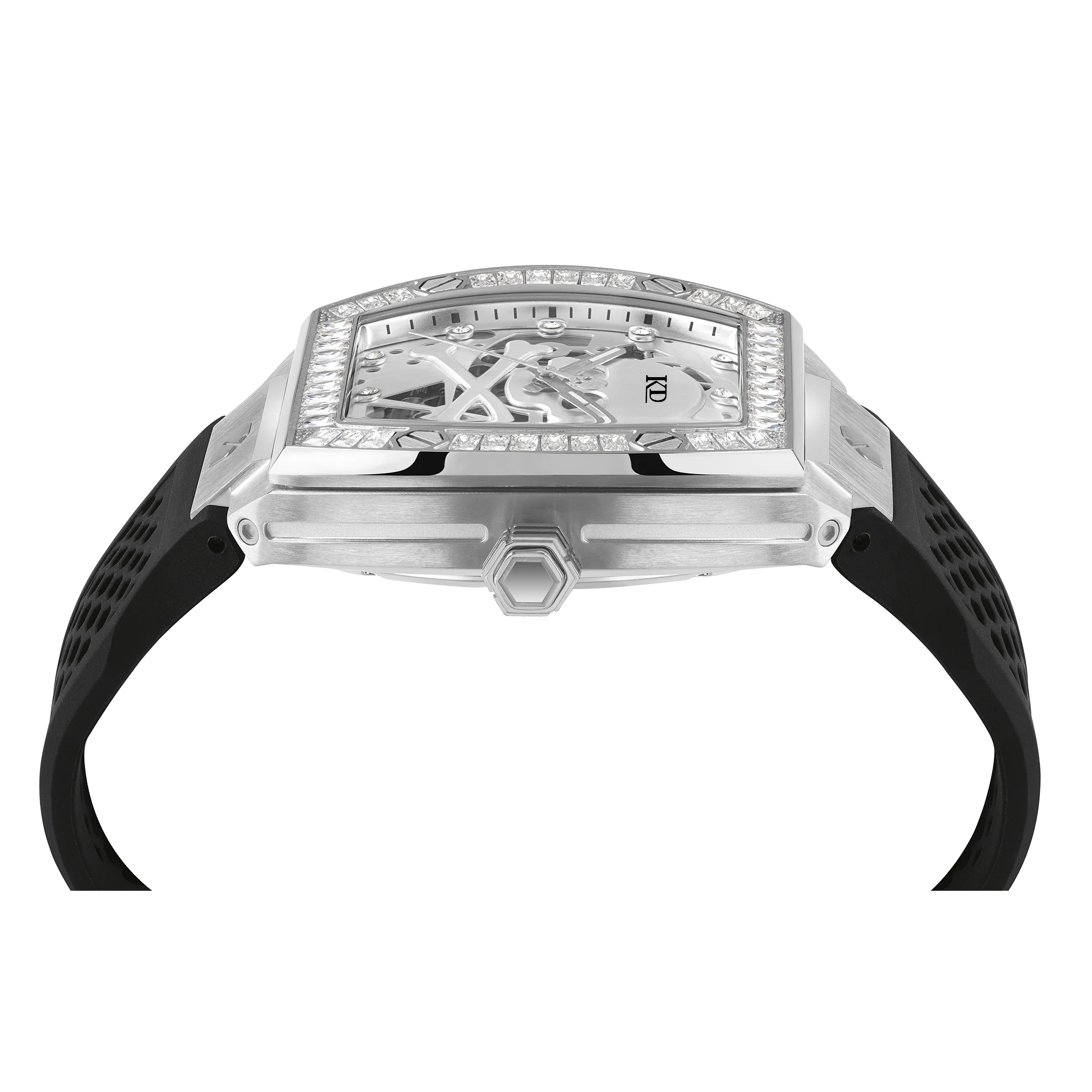 Custom Design Tonneau Shaped Skull PP Fashion Watch for Men
