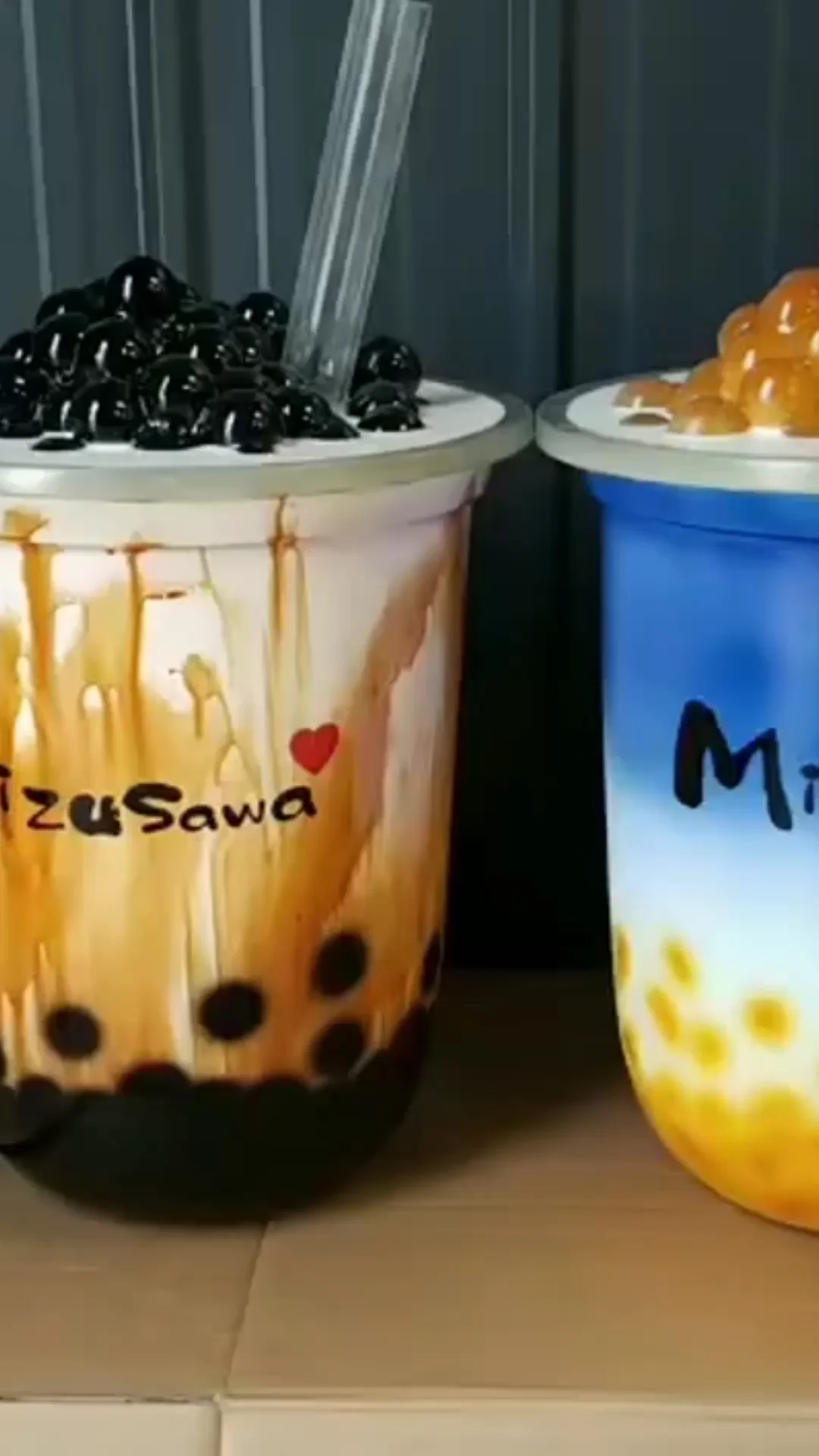 Customized Big Cup Statues Ice Cream Tapioca Fiberglass Bubble Tea Cups ...