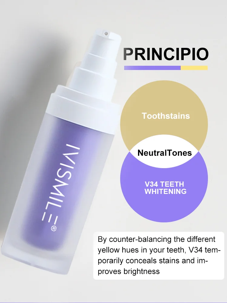 Ivismile Purple V34 Stain Whitening Toothpaste Sensitive And Whitening ...