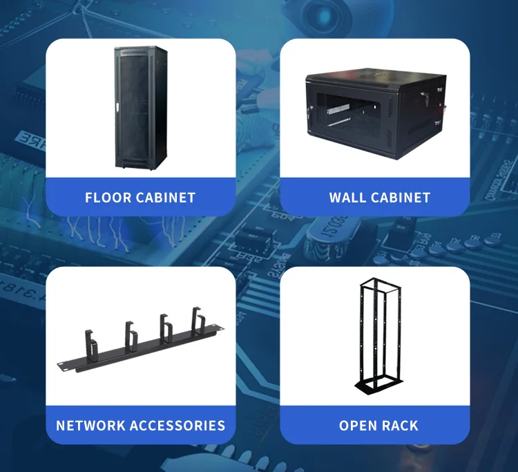 DJ 1U Black Network Rack Swivel 19-inch Server Cabinet with Lock Key ...