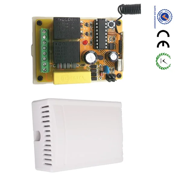 Yet402pc- 220v 315/433mhz Frequency 2 Channel Long Distance Wireless Receiver With Remote ...