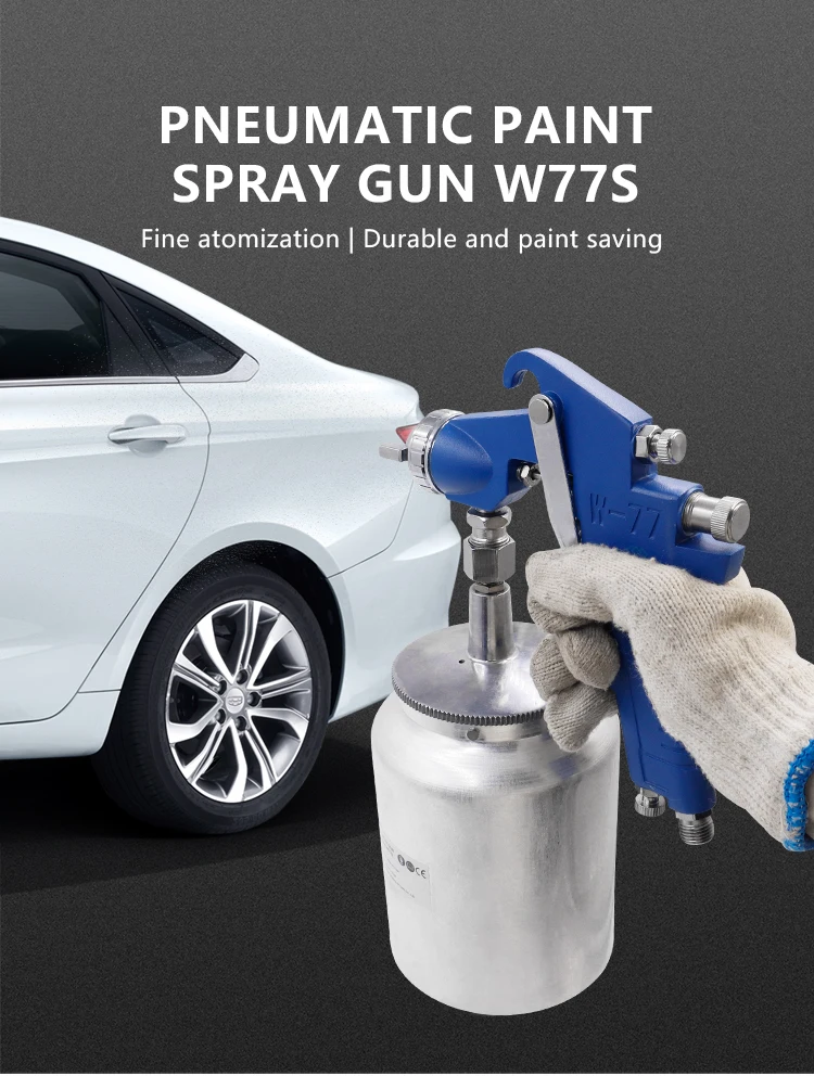 W-77S Nozzle 2mm 1000cc Spray Paint Gun for Industrial Use
