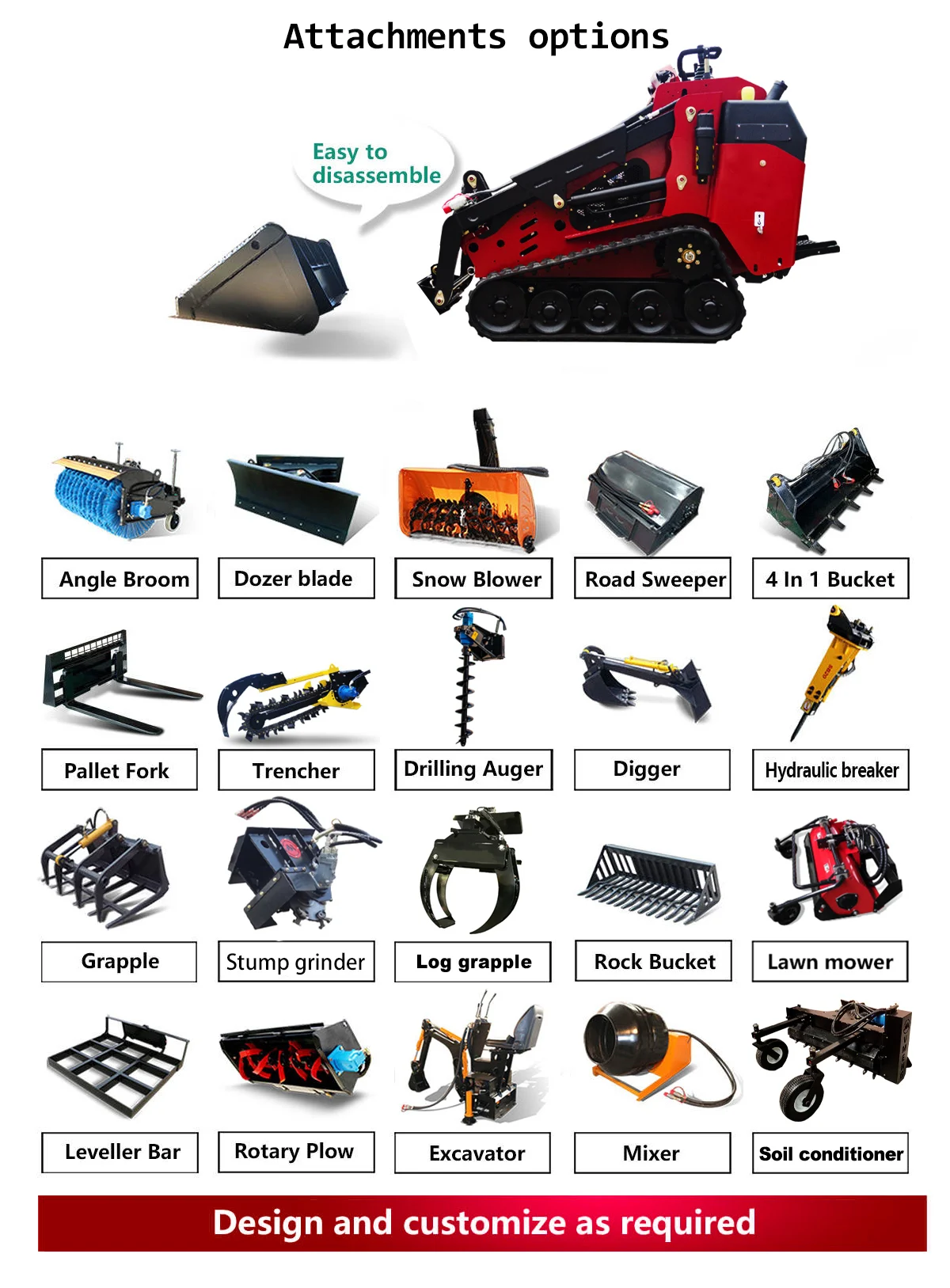 Meng High Performance Ty-327t Pro 25hp 36 Inch Width Mini Skid Steer ...