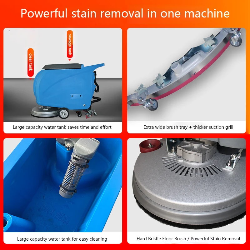 Floor Cleaning Machine Washing Marble Walk Behind Floor Scrubber Floor ...
