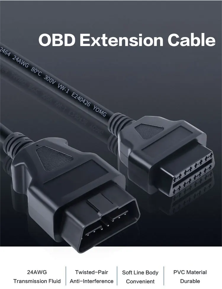 Assembly Custom Auto 16 Pin Obd2 Connector Car Diagnostics Adapter Obd ...