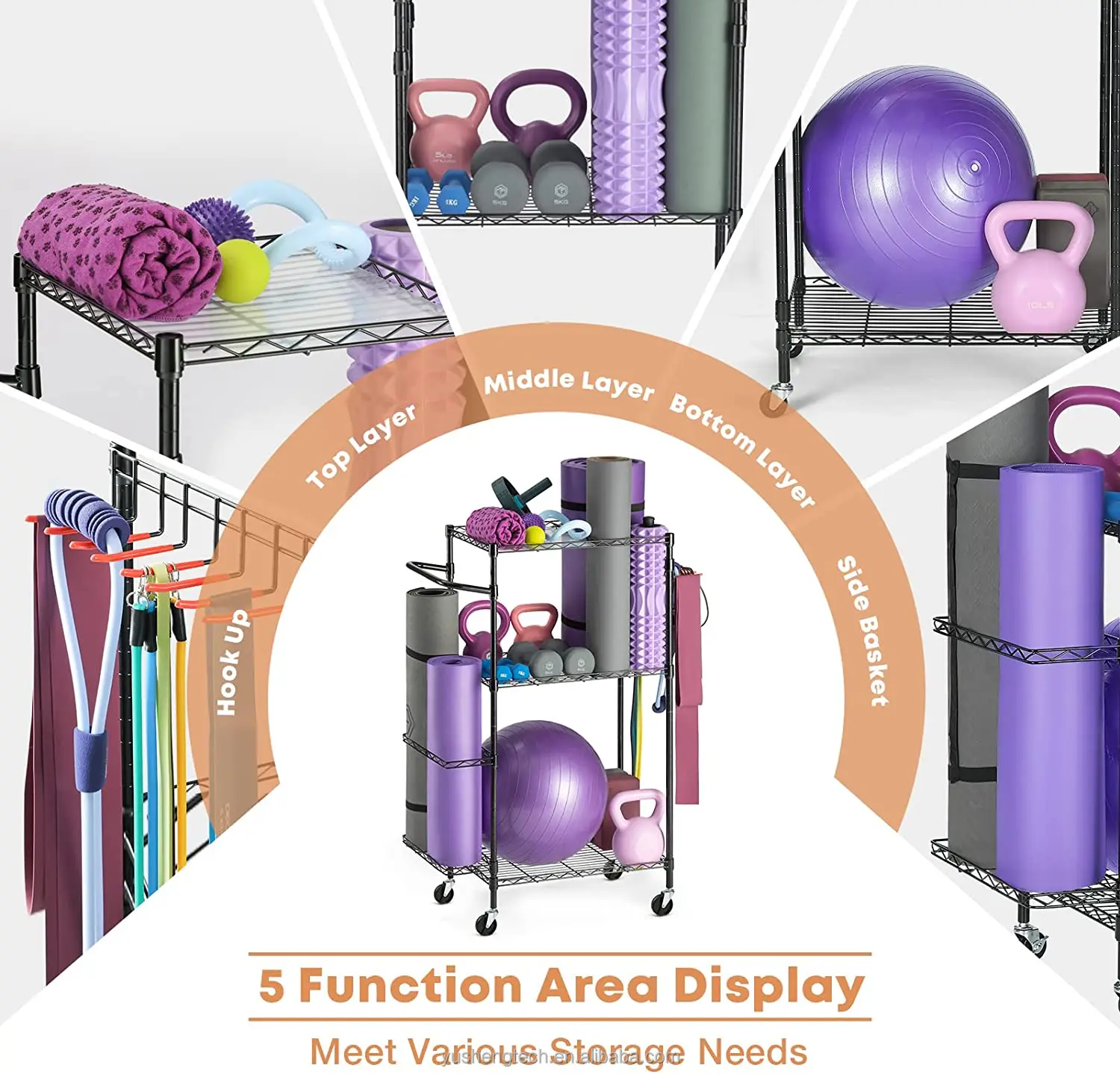 Wholesales Home Gym Equipment Storage Organizer Workout Equipment ...