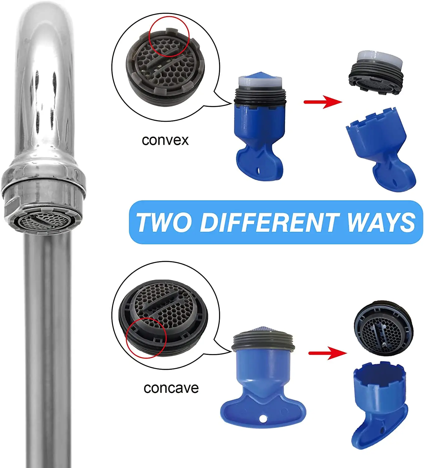 Water Flow Saver Restrictor Control Valve Flow Faucet Aerator by QILIKB