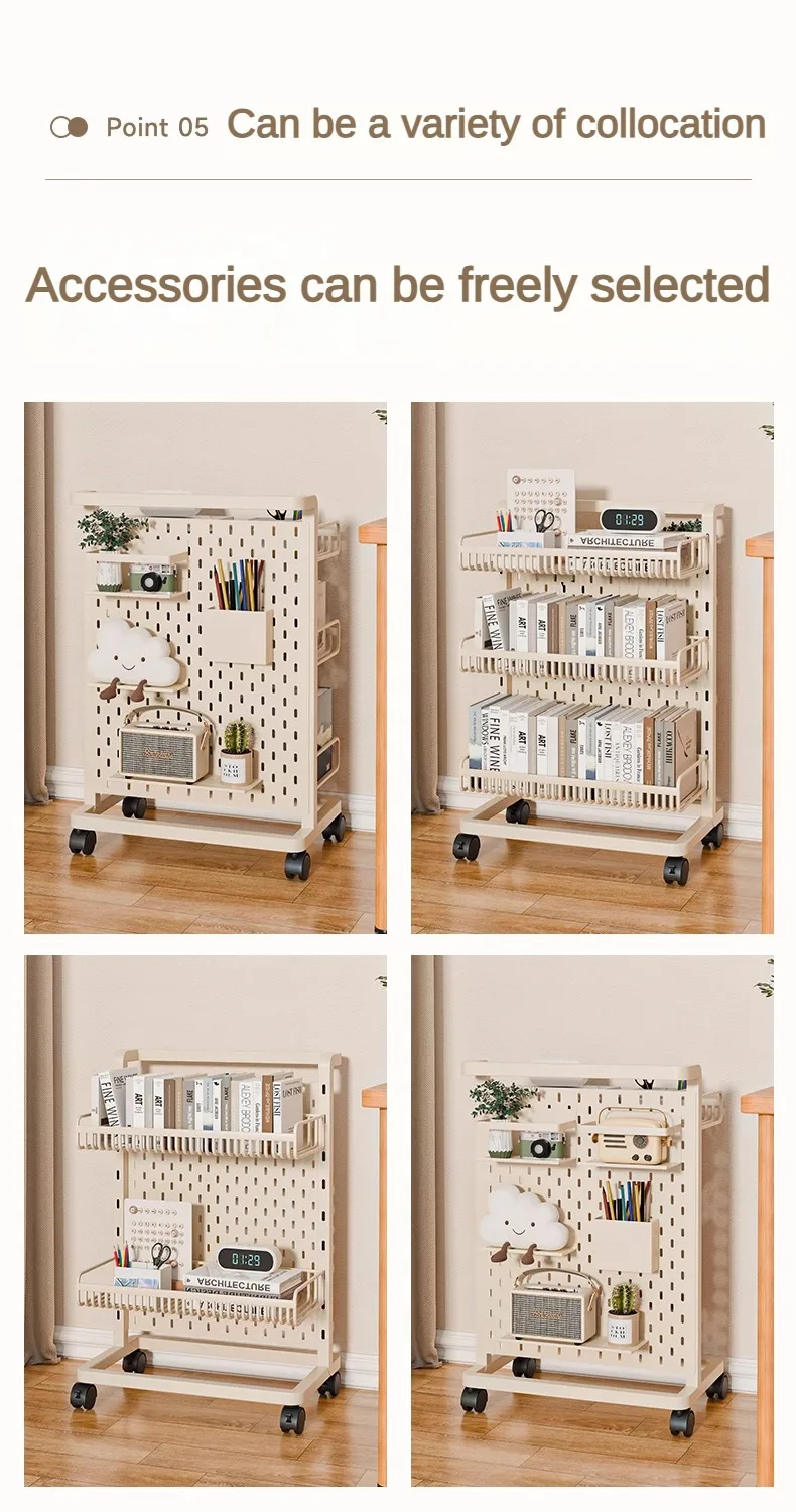 Creative Cavity Board Storage Rack Trolley Kitchen Bathroom Steel Multi ...