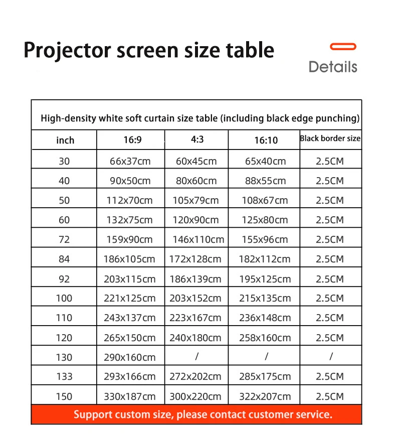 100 Inch White Soft Pvc White Integrated Projection Screen Simple ...