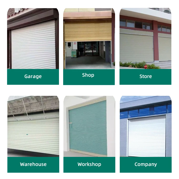 Manual Control Color Steel Plate Roller Shutter Door Garage Roll Up ...