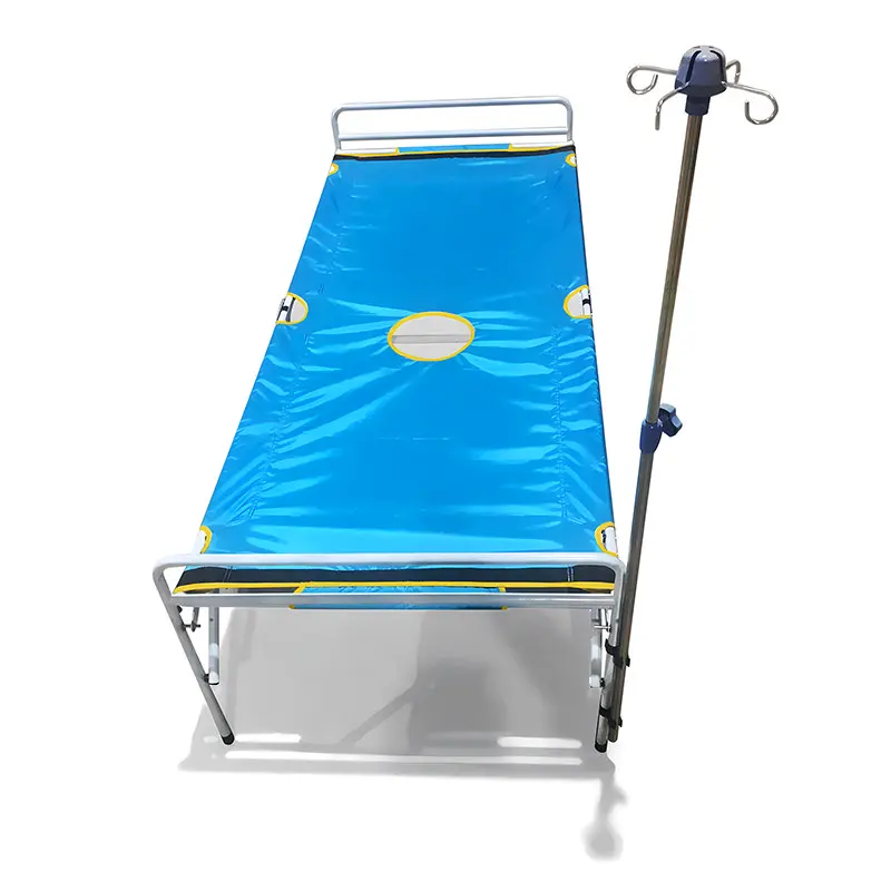 Adjustable Folding Cholera Bed With Nylon Deck center hole Cholera ...