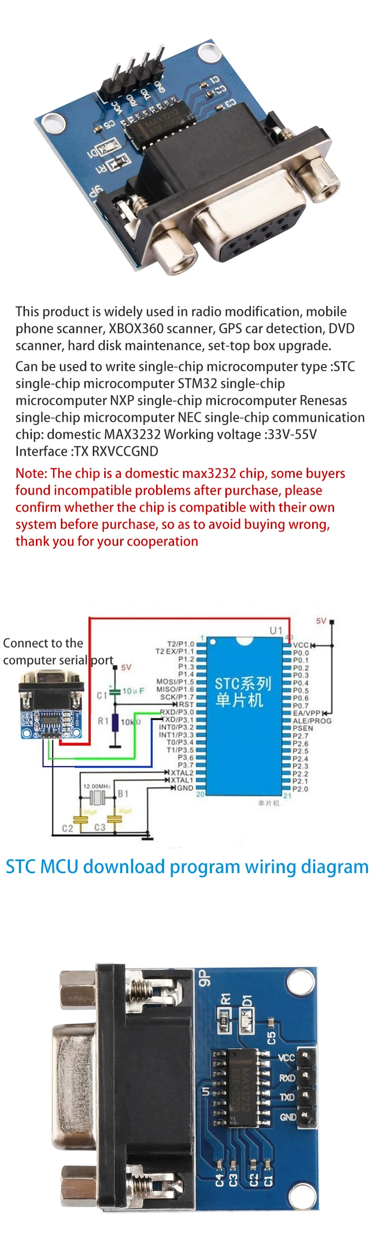 Rs232 To Ttl/ Female Serial Port To Ttl/ Serial Port Module/max3232 ...