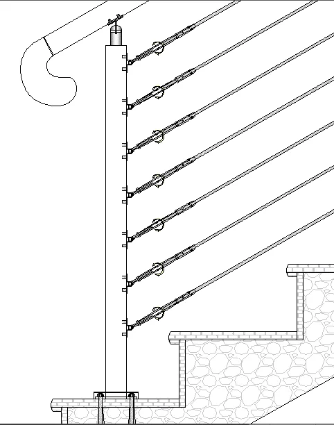 Stainless Steel Cable Post Glass Stainless Steel Balcony Wrought Iron ...