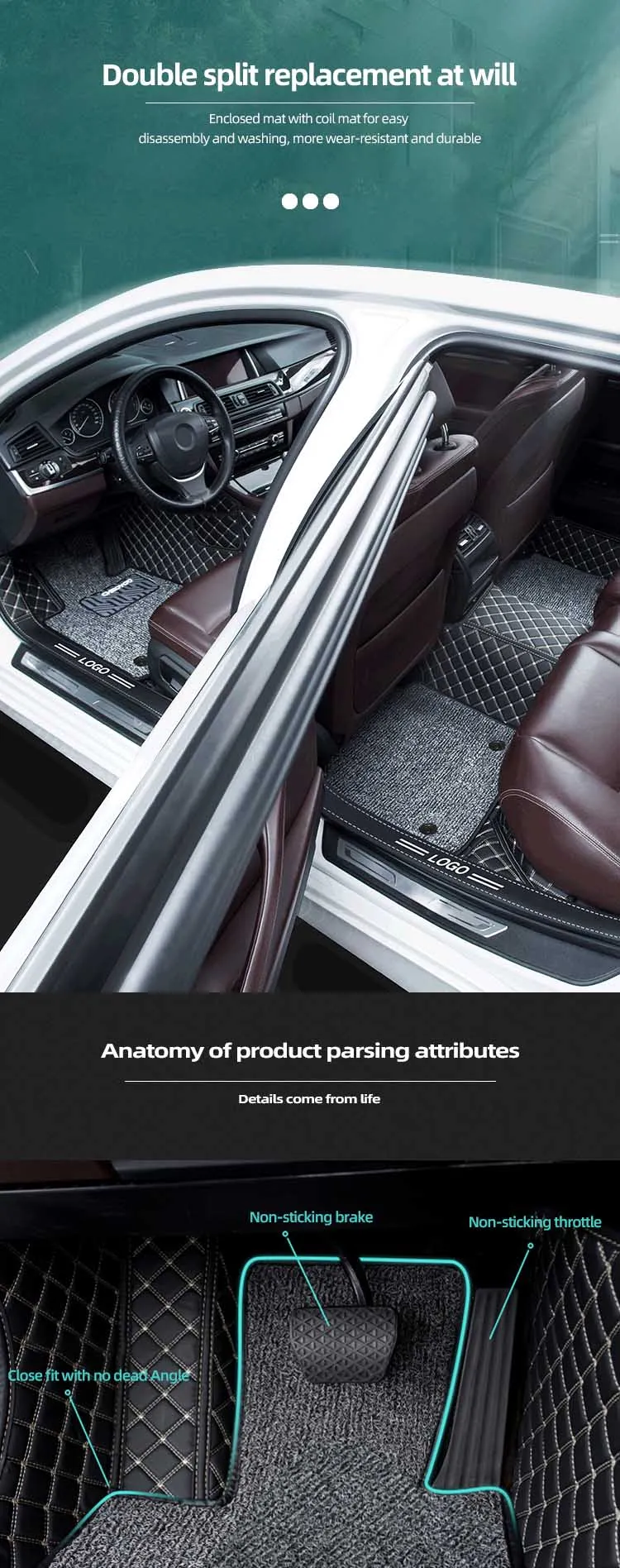 All Weather Custom Anti Slip Car Carpets - Toyota Mats