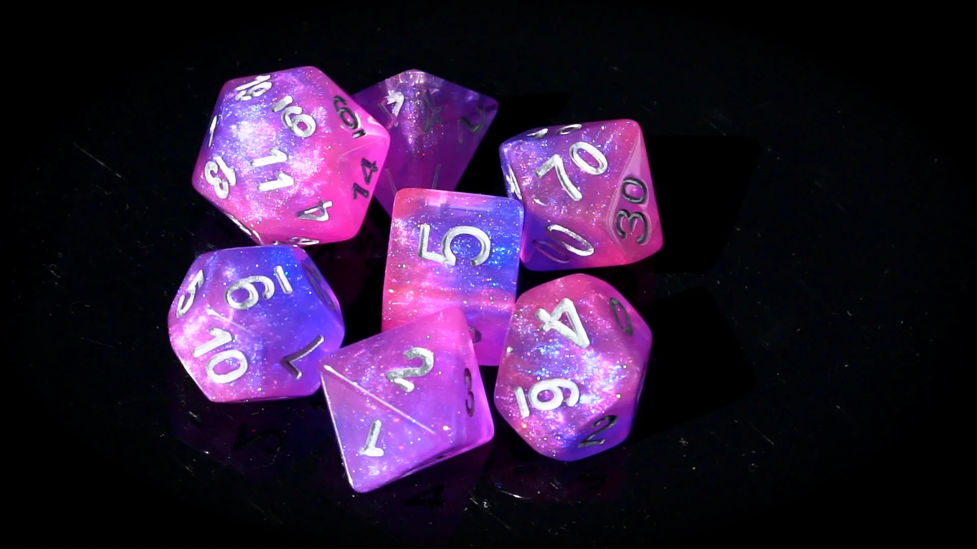 Udixi Acrylic Dnd Rpg Polyhedral Dice For Dungeons And Dragons Blue ...