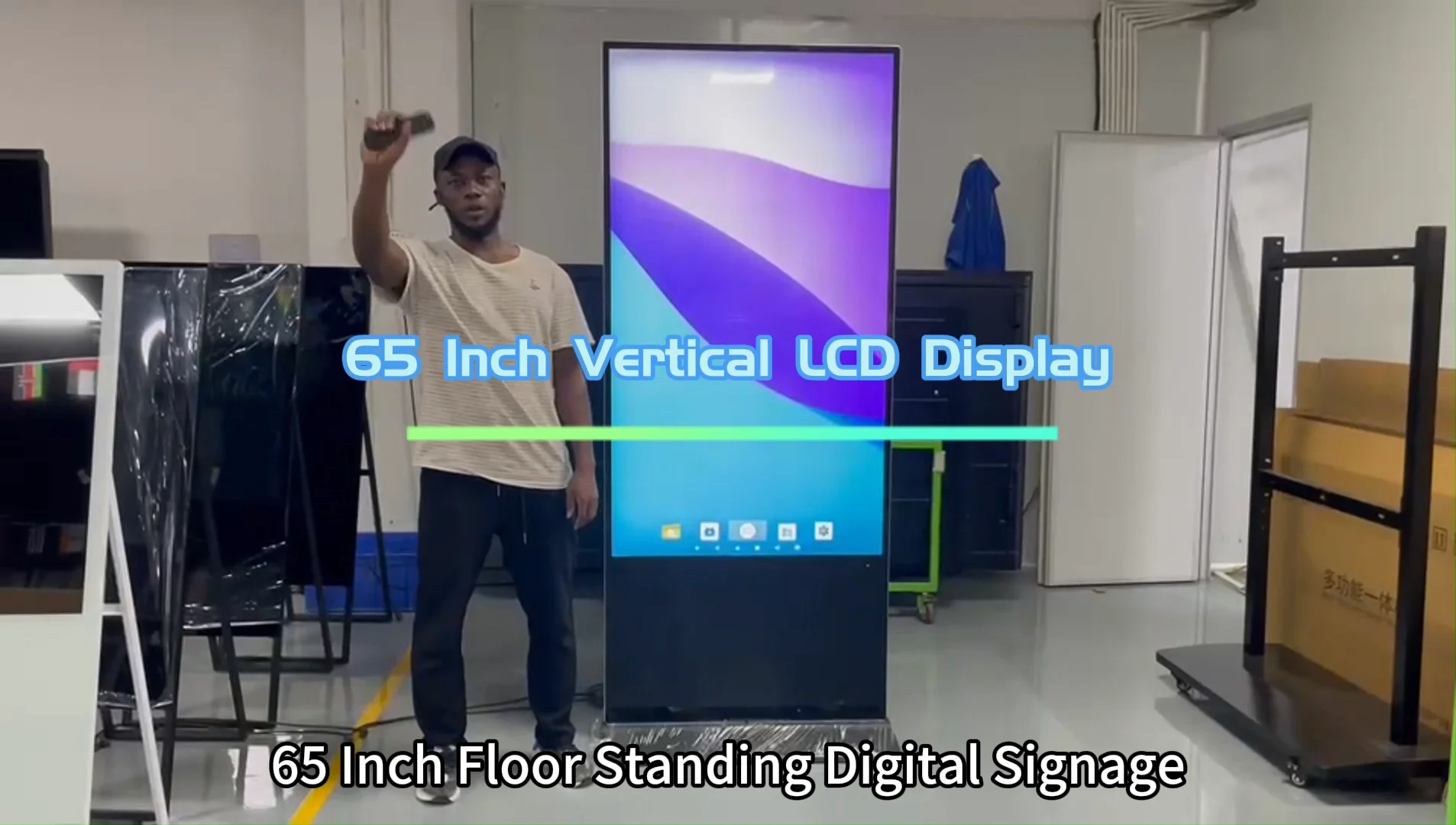 49 55 65 Led Lcd Poster Supermarket Advertising Machine Kiosk Ad Player ...