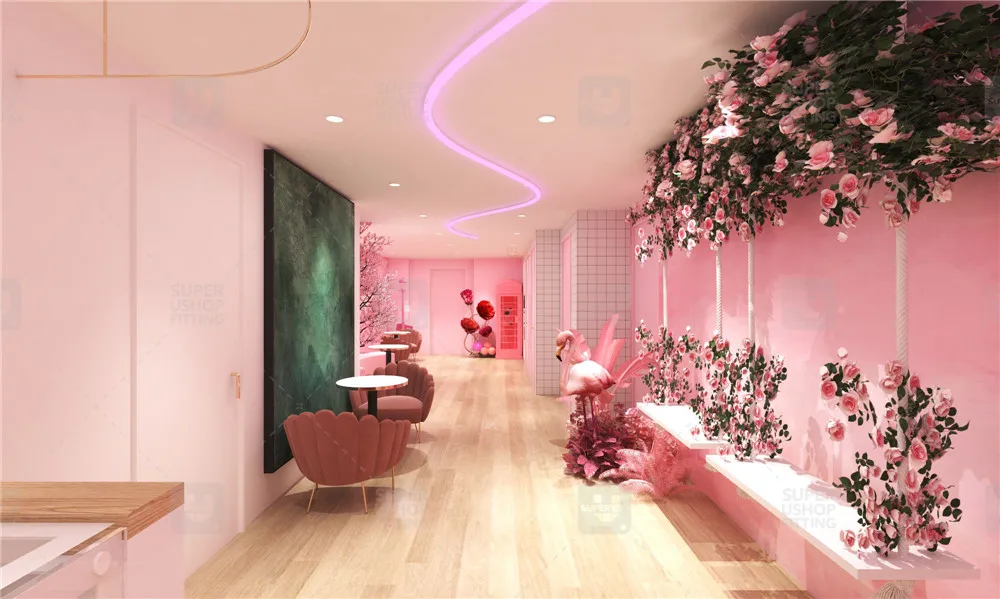 Alibaba.com: Custom Retail Milk Tea Store Interior Decoration Bubble ...