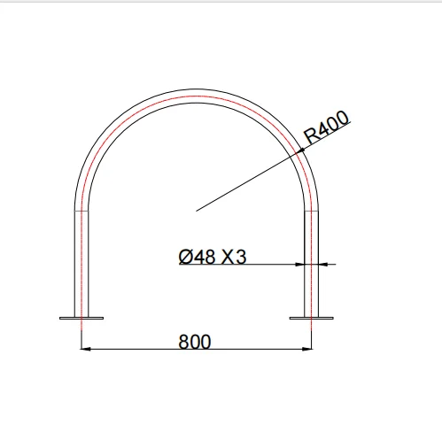 KAVASS Commercial Inverted Wide Loop U Hoop Bike Parking Rack