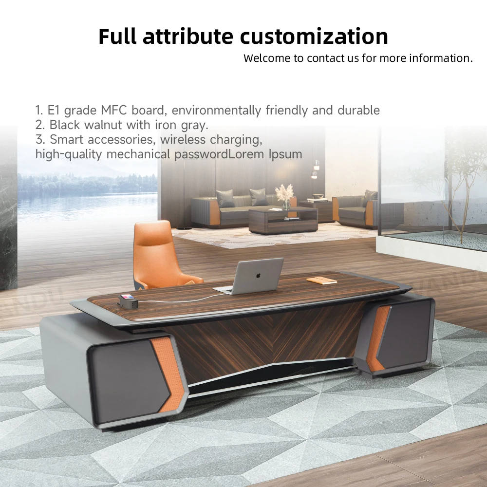 Office High End L Shape Executive Wooden Manager Desk Ceo Office Desk ...
