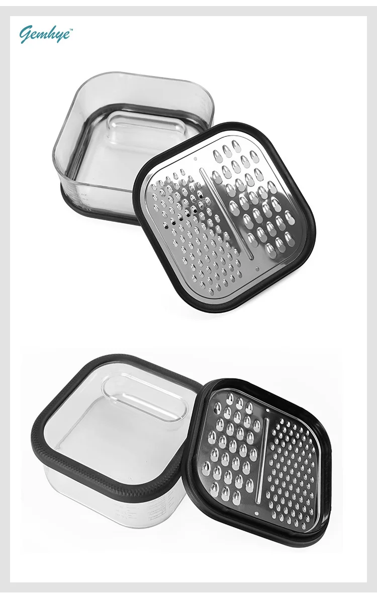 Multi-functional Square Grater Stainless Steel With Box Vegetable ...