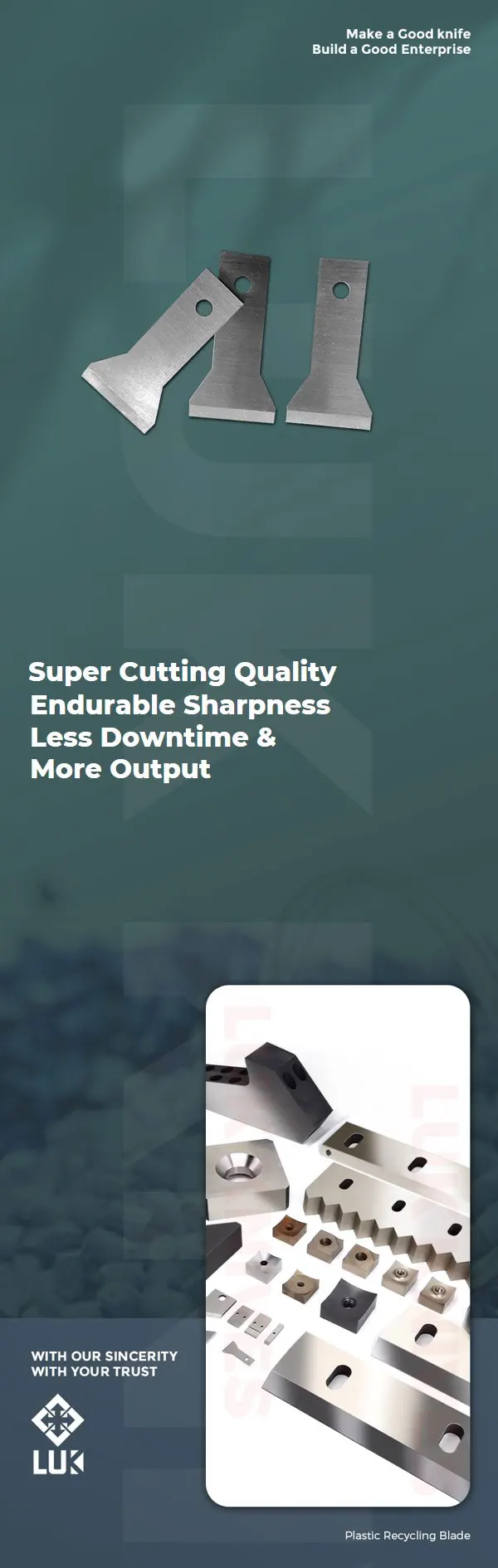 EREMA Pelletizing Blades for Plastic Recycling - Durable, High ...