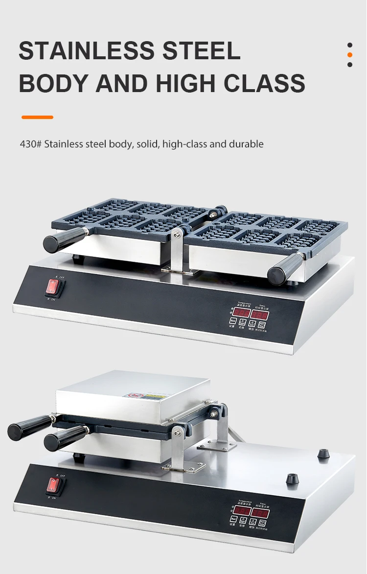 Commercial Electric Honeycomb Waffle Machine Non-stick Waffle Cake ...