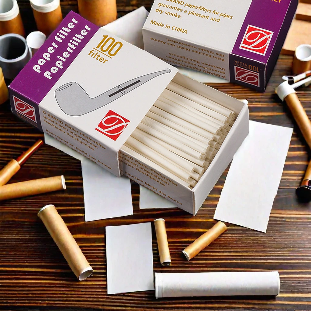 Wholesale 3mm Thin Wood Tobacco Pipe Paper Filter Free Type Smoking ...