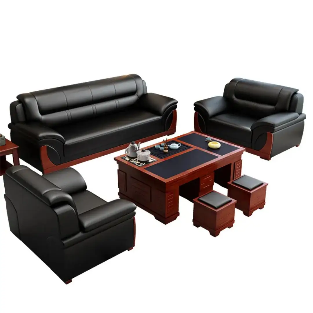 Sf08 Escritorio Office Furniture Commercial Modern Reception Sofa Office Couch Leather Office ...