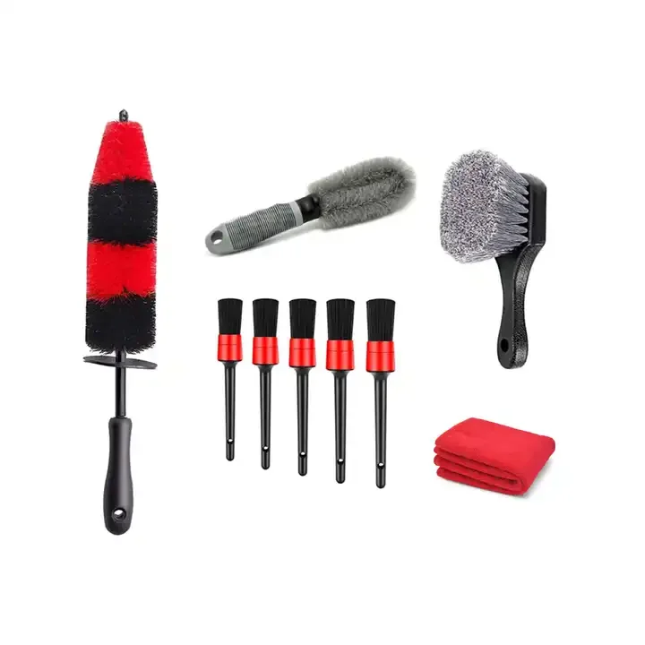 Zhenda Car Washer Cleaning Kit Car Care Wash Detailing Brush 9pcs Car ...