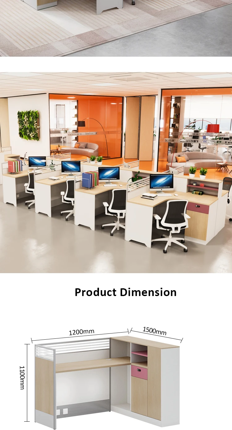 Customized Modular Multiple Seater Wooden Workstation Furniture Set ...