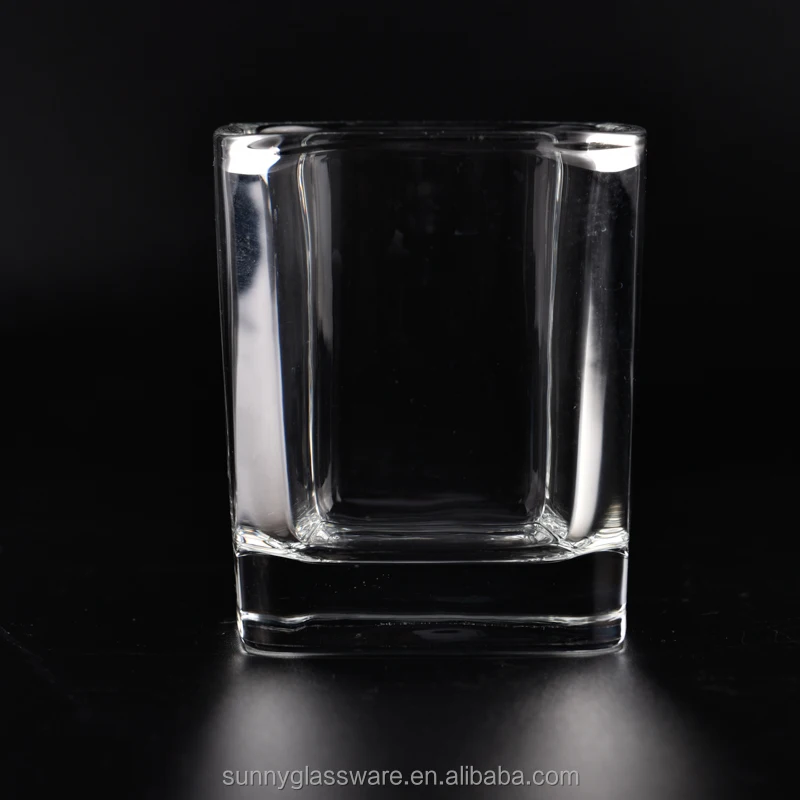 Transparent Square Shape Glass Candle Jars For Wholesale - Buy Square ...