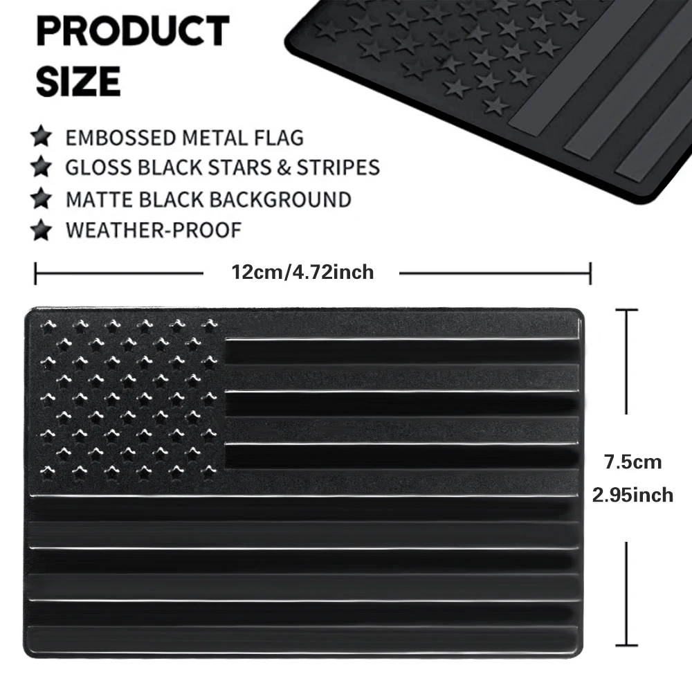 3D Metal American Flag Emblem Decal - Car Sticker