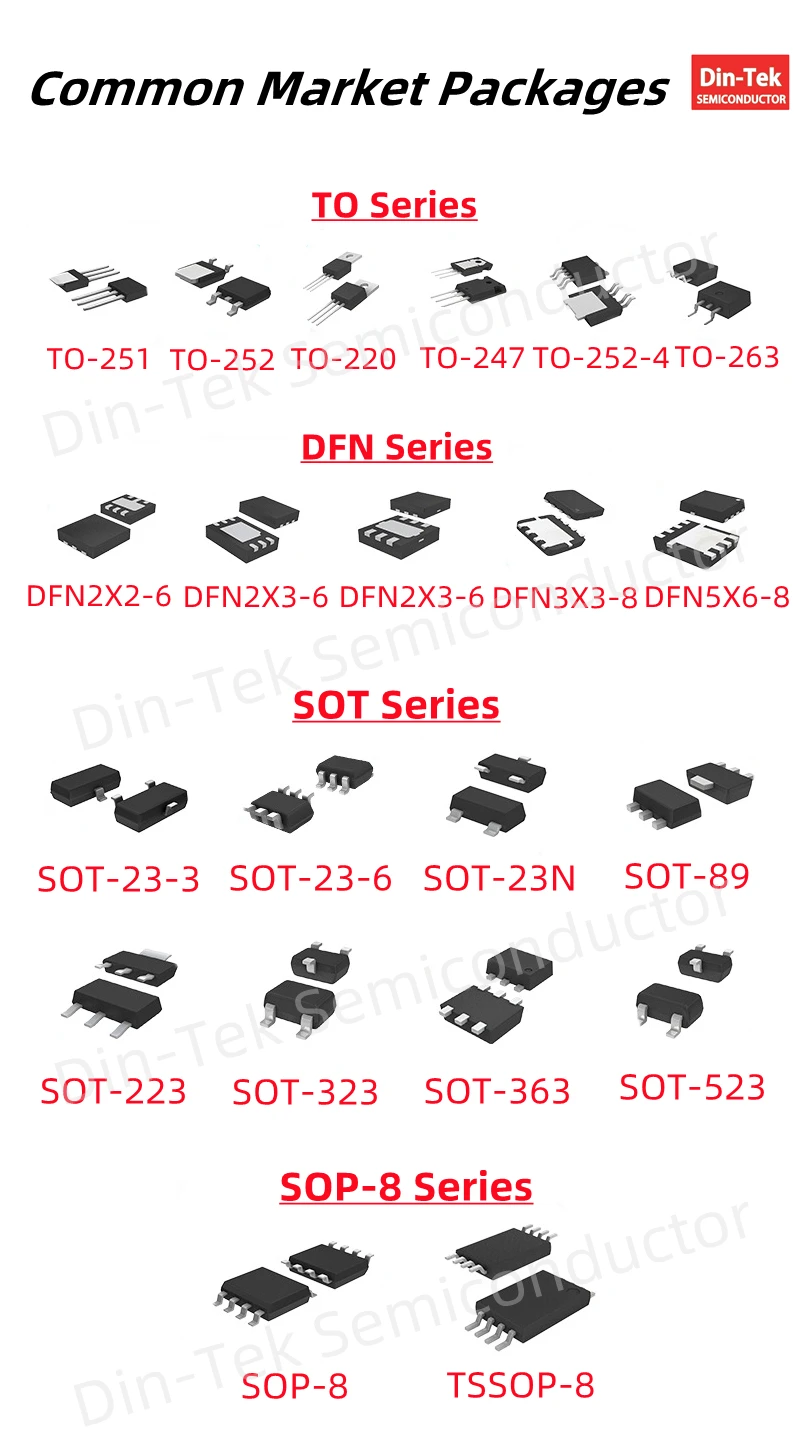 Din-Tek Brand Original Mosfet Transistor 650V 1200V Power Transistors ...