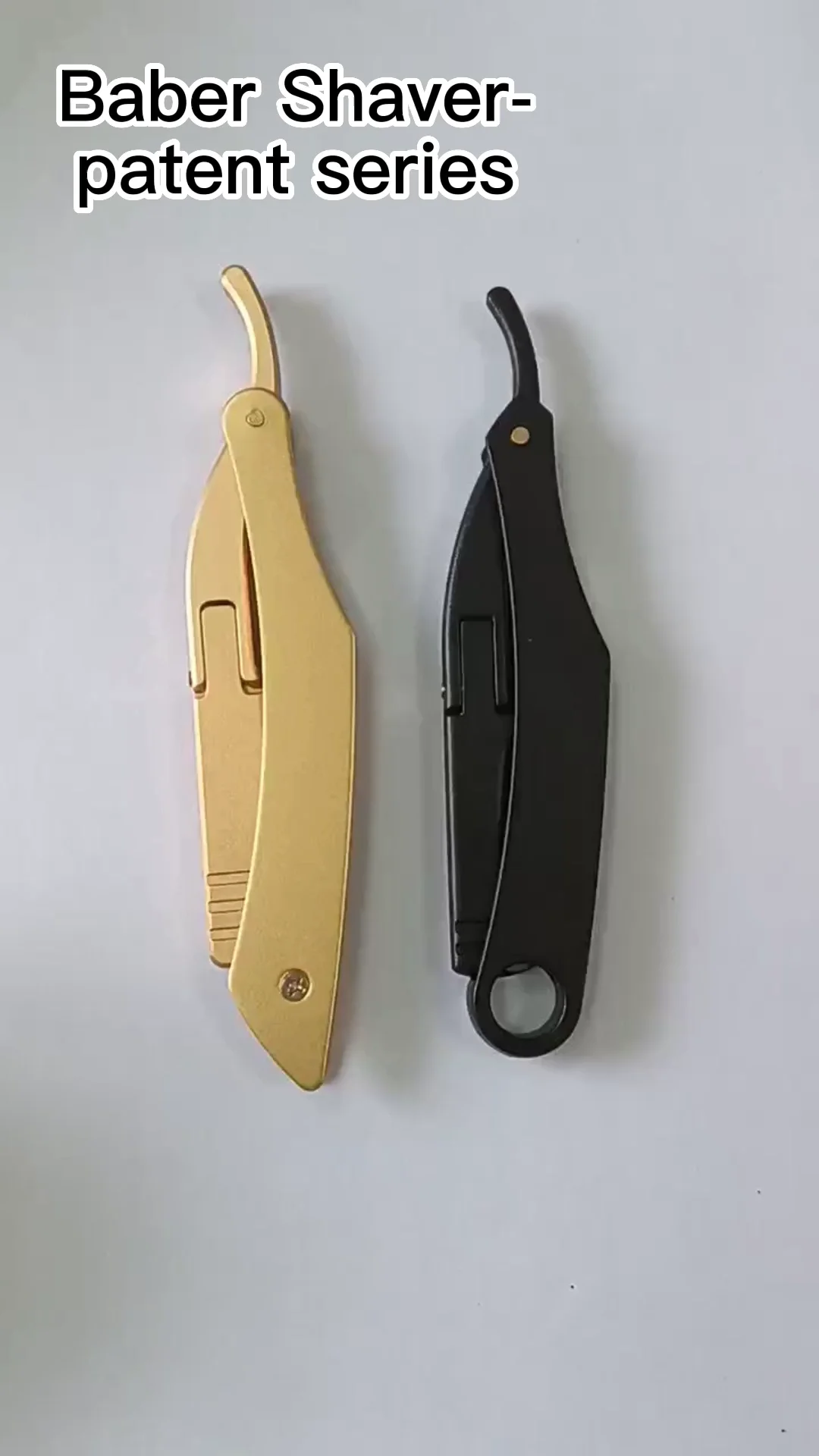 Gold Professional Facial Straight Barber Razor Holders Aluminium Alloy ...