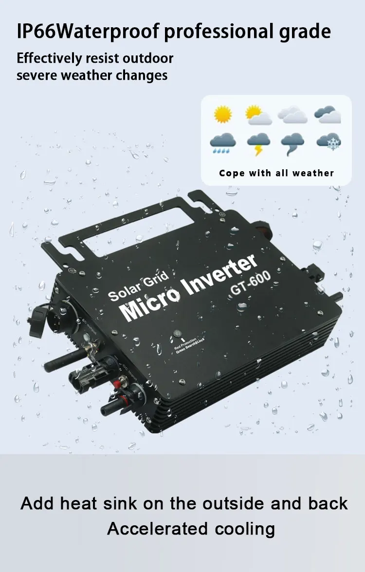 Residential Single Phase On Grid Pure Sine Wave Solar Inverter 1kw Low ...