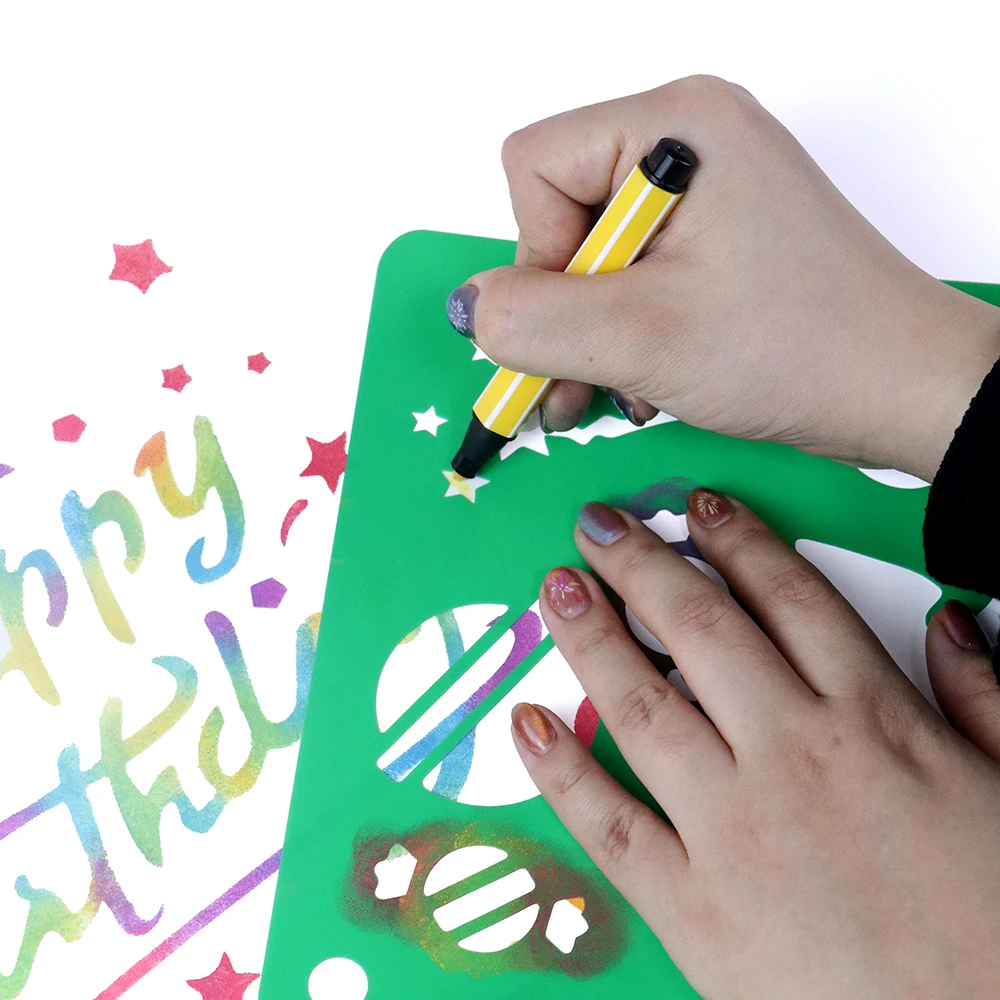 GP Private logo Plastic Template Letter and Number Painting Stencils ...