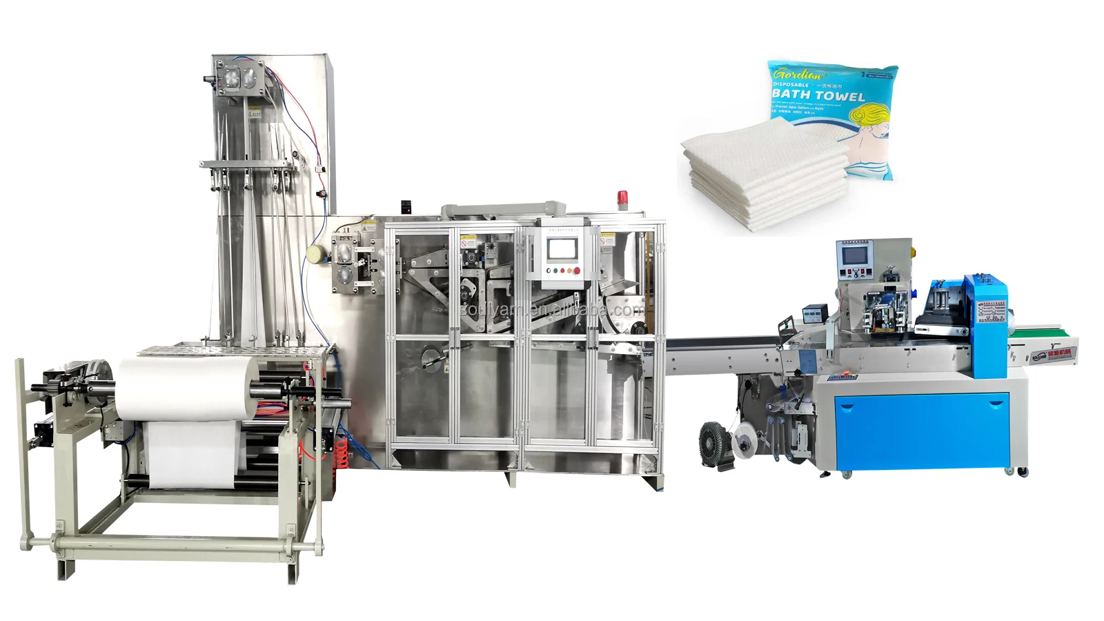 Disposable Bath Towel Making Packing Machine - SOULYAM