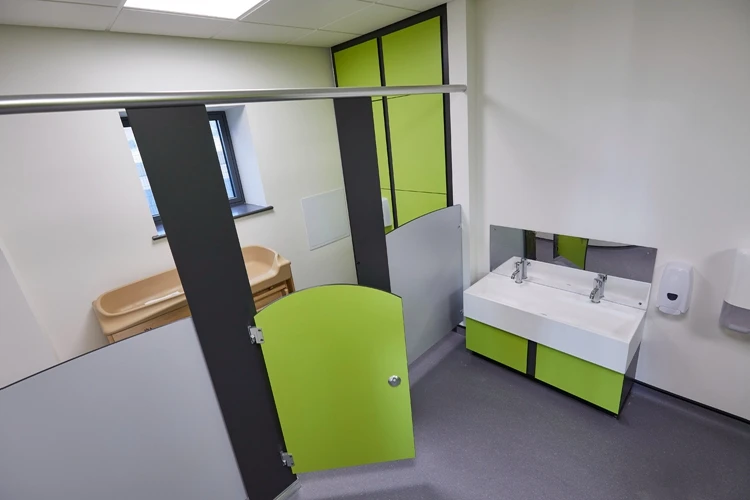 Modern Design Children's HPL Board Toilet Partition Stalls