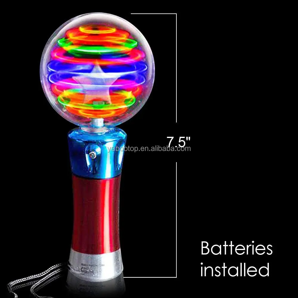 Artcreativity Led Wands For Kids Light Up Orbiter Spinning Wand ...