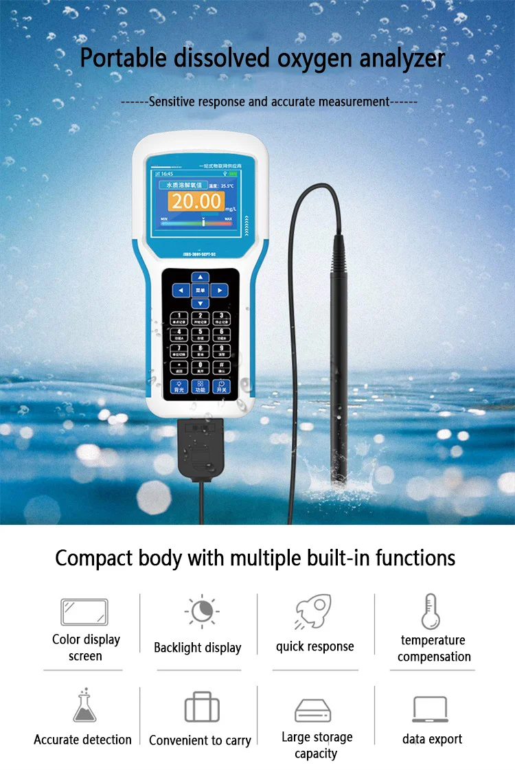 Optical Water Quality Meter DO Sensor Water Dissolve Oxygene Meter ...