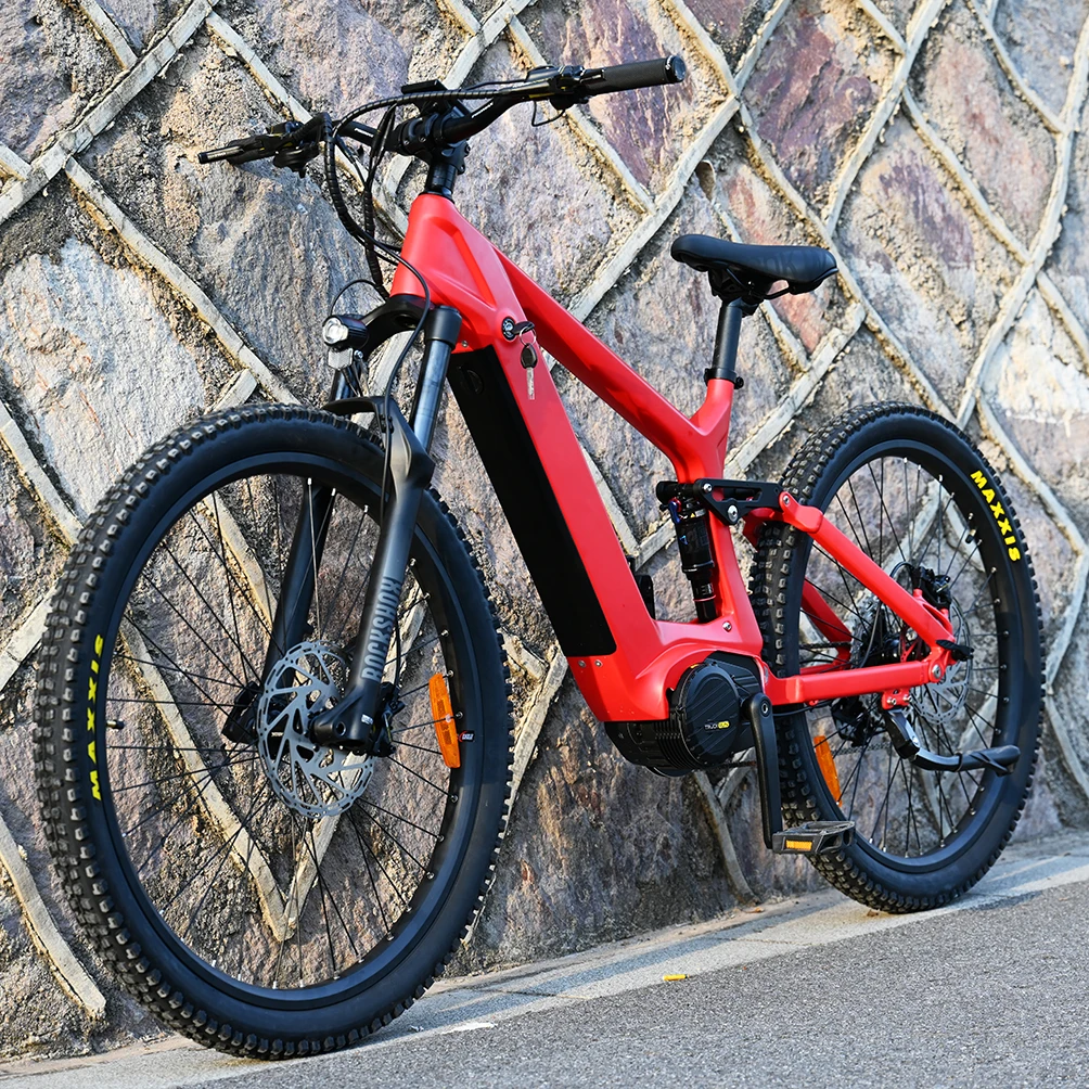 Downhill Mtb Truckrun Mid Drive Full Suspension Electric Mountain Bike ...